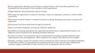 Culture in organization (chapter 1) organizational behaviour | PPTX