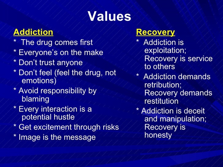 The Culture of Addiction and the Culture of Recovery