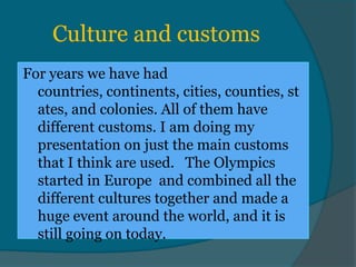 Culture and customs | PPTX