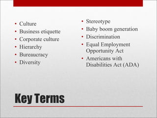Culture and Diversity in Business | PPT