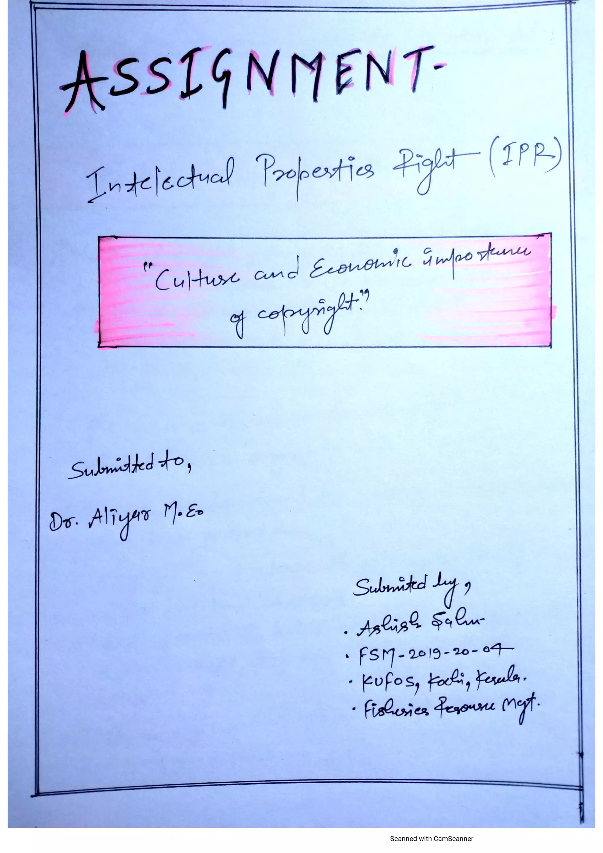 Culture and economic importance of copyright | PDF