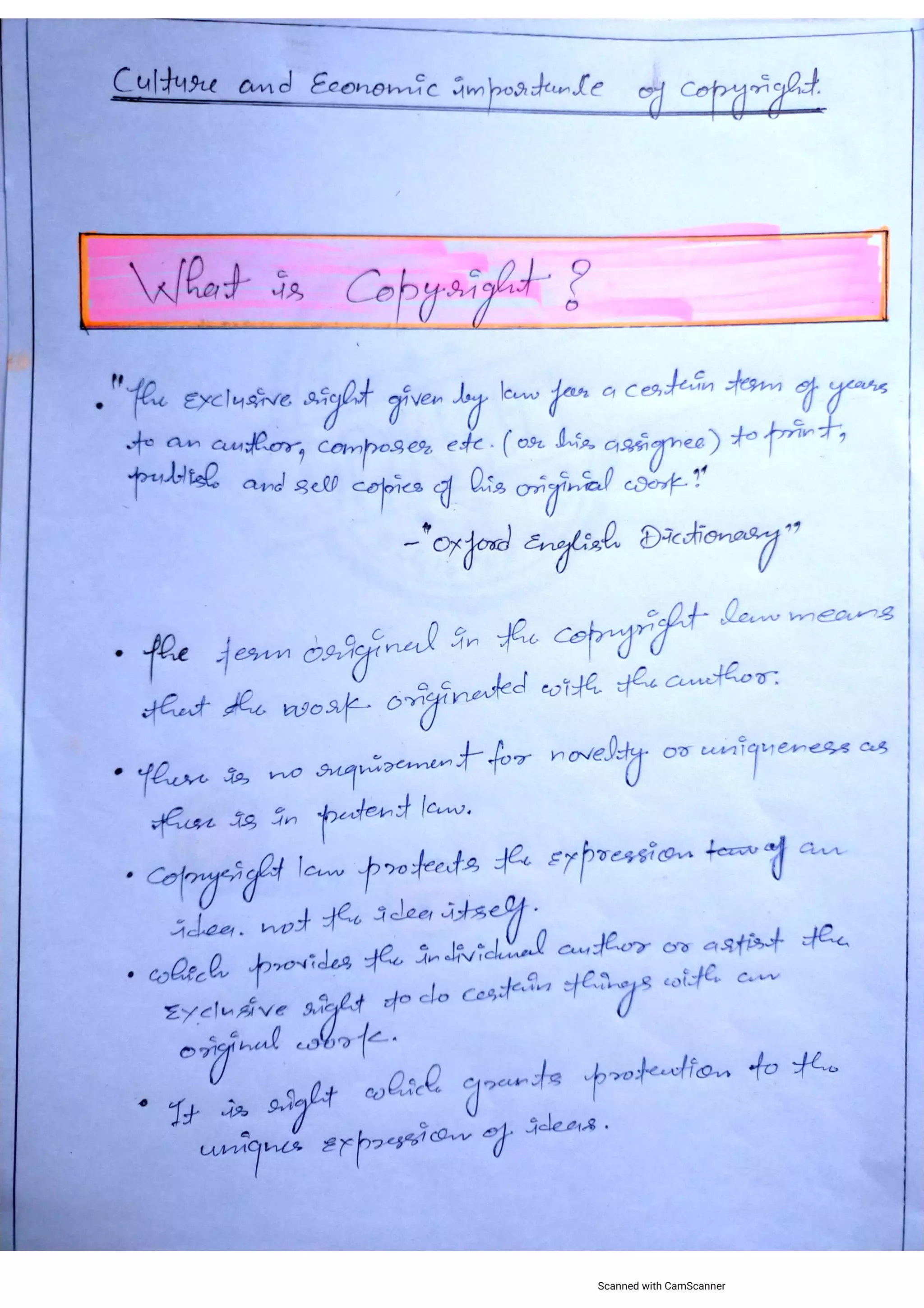 Culture and economic importance of copyright | PDF