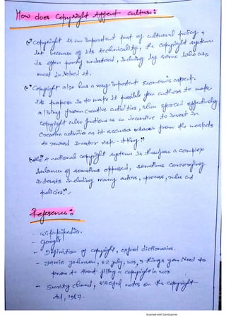 Culture and economic importance of copyright | PDF