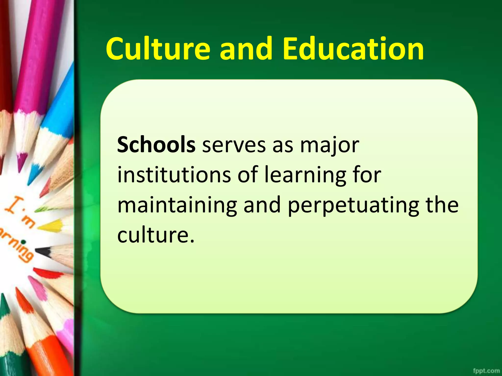 Culture and Education | PPT