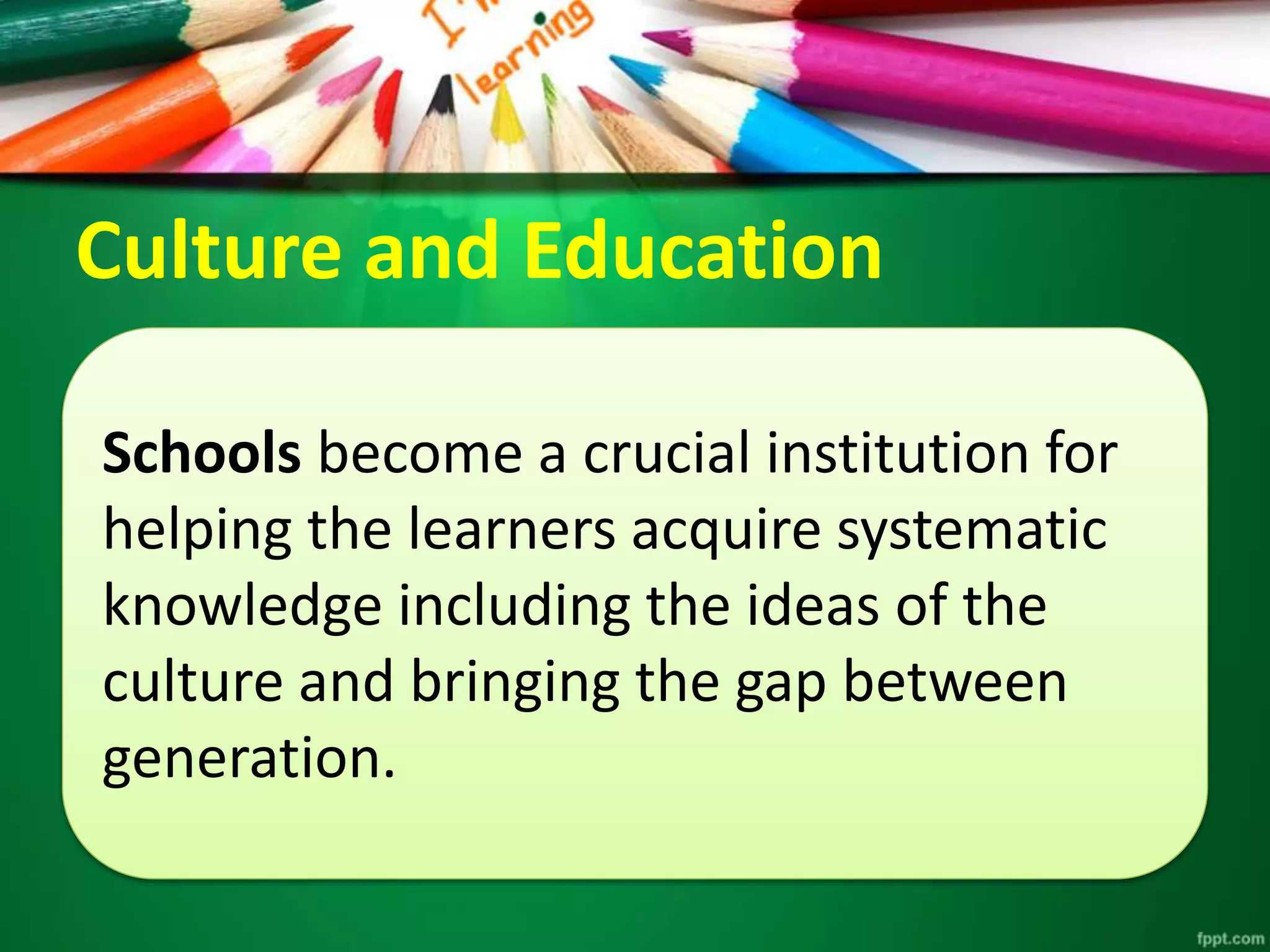 Culture and Education | PPT