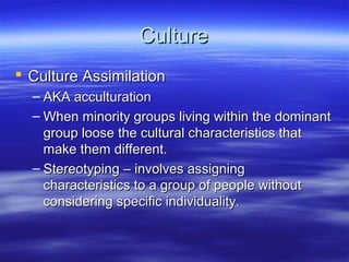 Culture and ethnicity chpt 3 | PPT