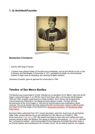 Culture and history (san marco basilica) | PDF