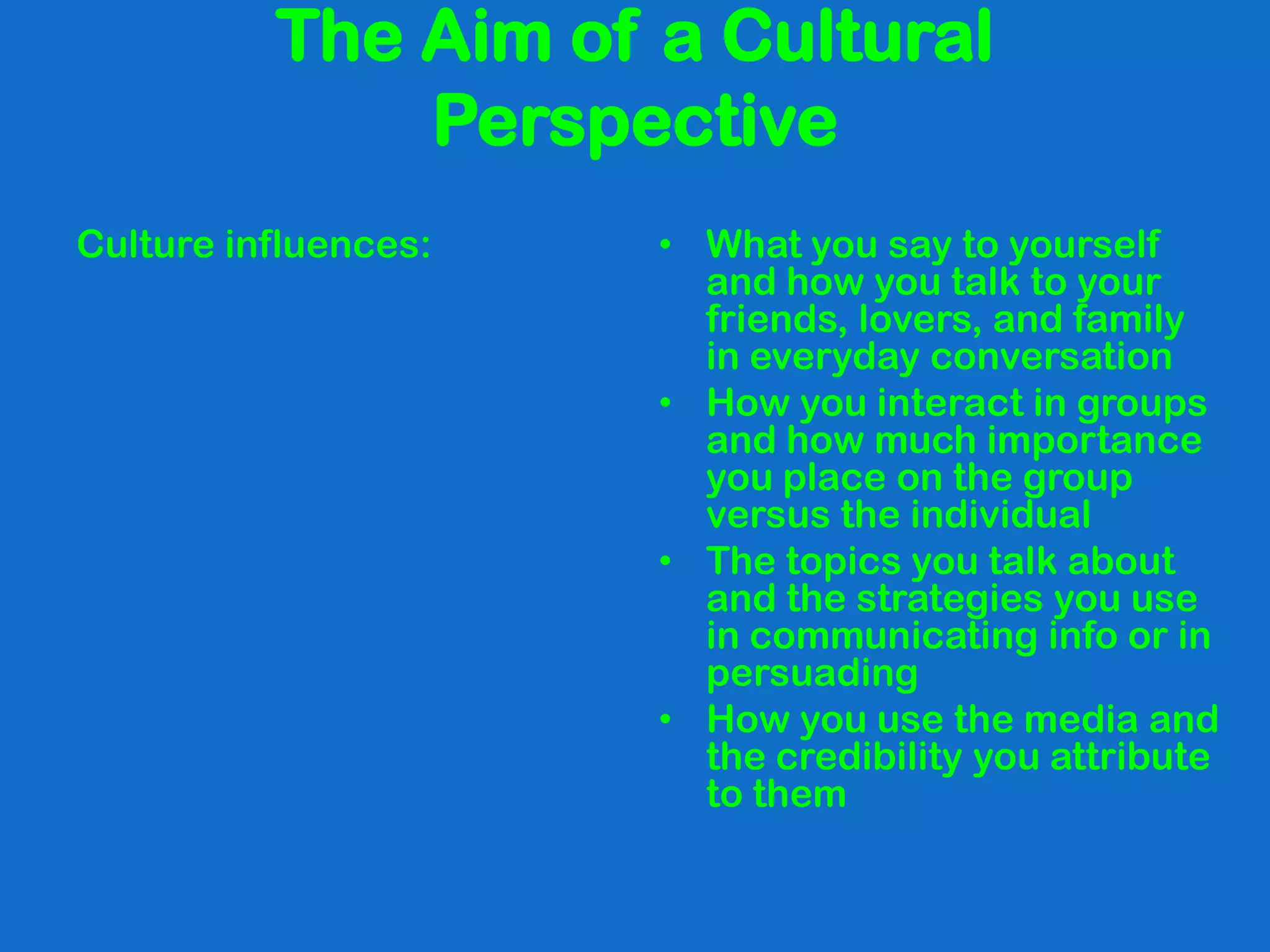 Culture and interpersonal communication | PPTX