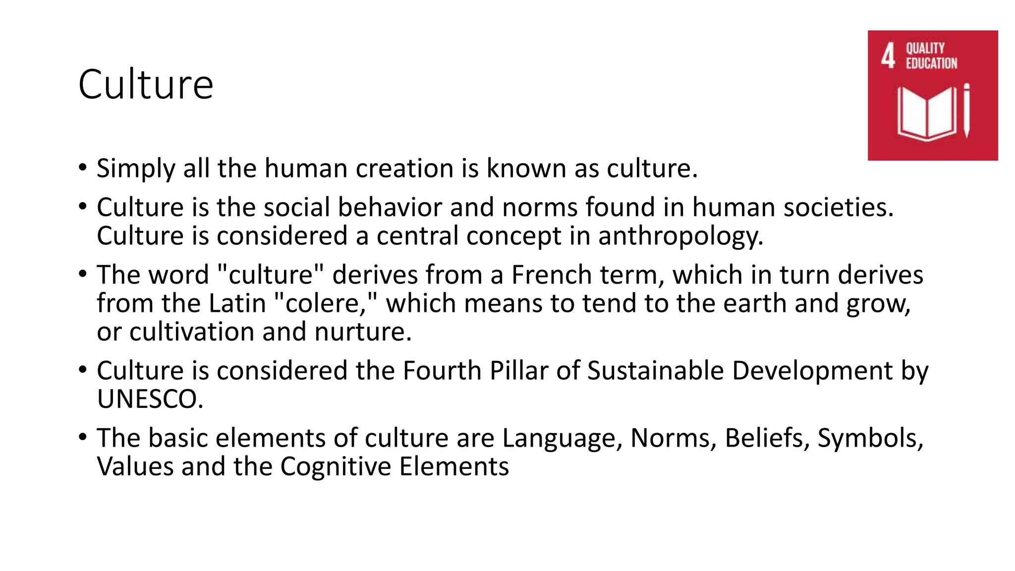 Culture and its characteristics | PPTX