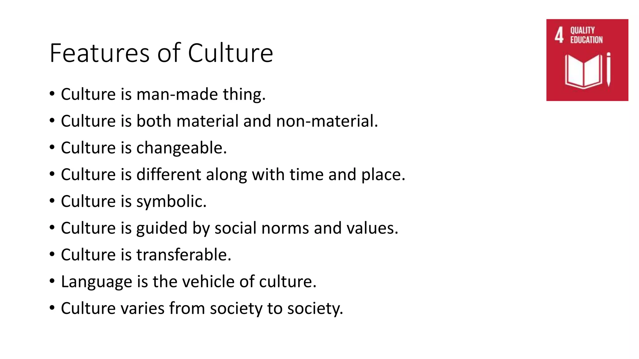 Culture and its characteristics | PPTX
