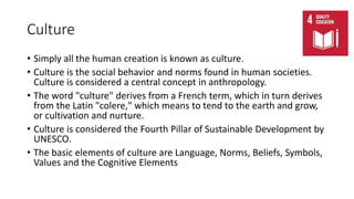 Culture and its characteristics | PPTX