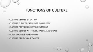 Culture and its features | PPTX