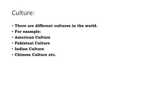Culture and language | PPTX