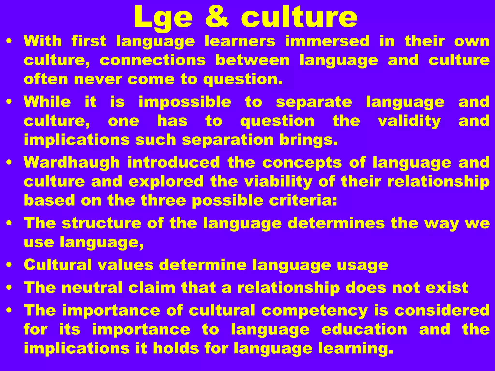 Culture and language development | PPT