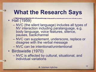 Culture and non verbal communication | PPTX