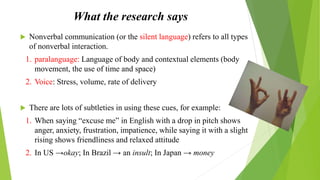 Culture and nonverbal communication | PPTX