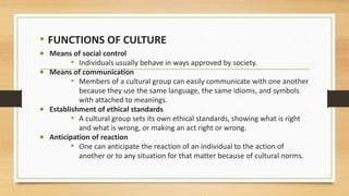 Culture and society | PPTX