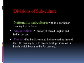 Culture and subculture | PPTX