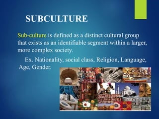 Culture And Subcultures In Marketing | PPTX | Religion & Spirituality