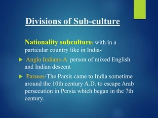 Culture And Subcultures In Marketing | PPTX | Religion & Spirituality