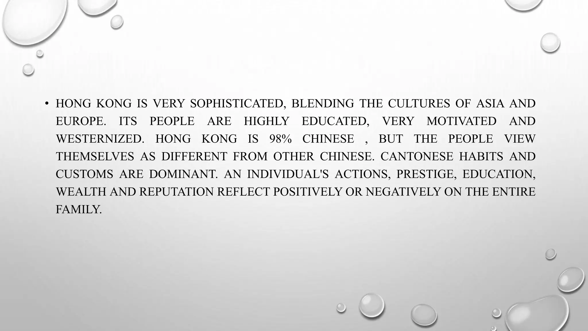 Culture and tradition of hong kong | PPTX