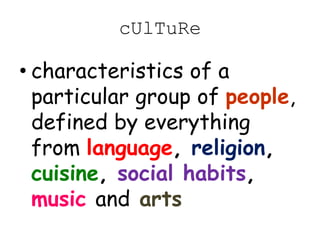 Culture and tradition year 5 | PPTX