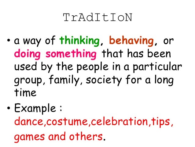 Culture and tradition year 5