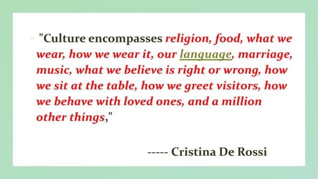 Culture Appreciation | PPT