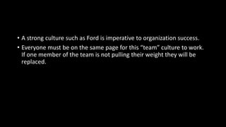 Culture at ford motor company | PPTX