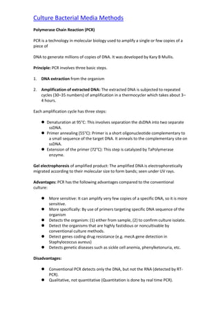 Culture Bacterial Media Methods by Conventional Automated | PDF