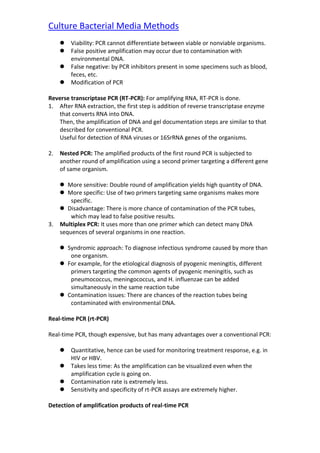 Culture Bacterial Media Methods by Conventional Automated | PDF