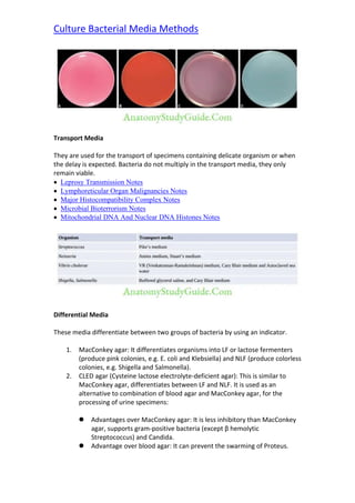 Culture Bacterial Media Methods by Conventional Automated | PDF