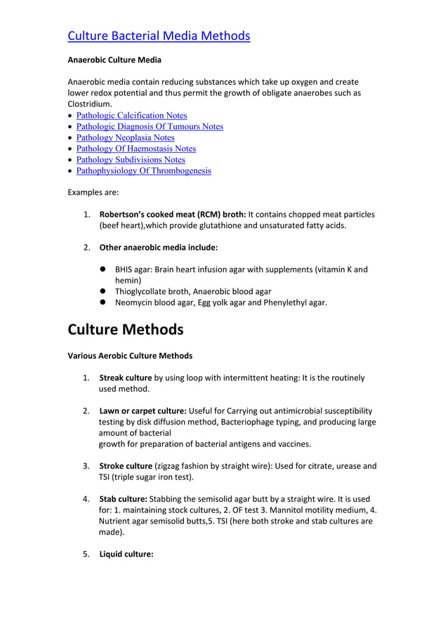 Culture Bacterial Media Methods by Conventional Automated | PDF ...