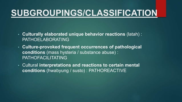 Culture bound syndromes | PPTX | Infectious Diseases | Diseases and ...