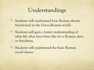 Culture Capsule: Roman Slavery | PPT