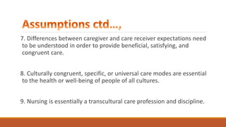 Culture care diversity and universality theory | PPTX