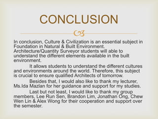 Culture & civilization portfolio | PPT