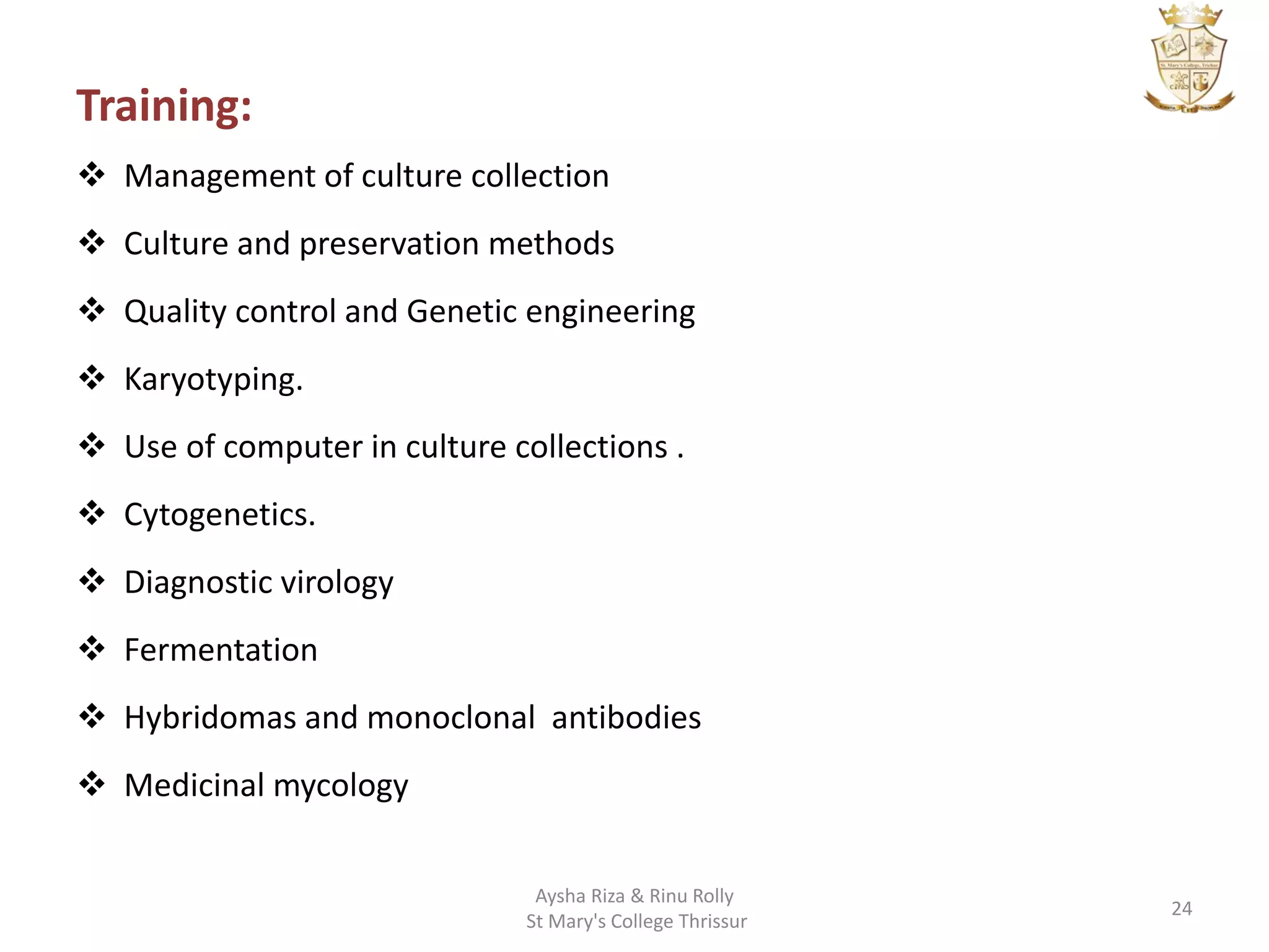 Culture collection center- National and International | PPTX