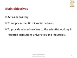 Culture collection center- National and International | PPTX
