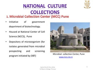 Culture collection center- National and International | PPTX