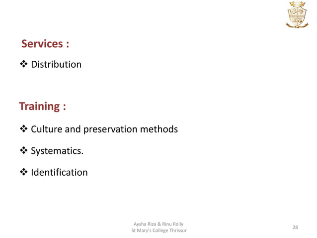 Culture Collection Center National and International | PPT