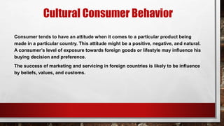 Culture & consumer behavior | PPTX