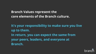 Branch Metrics Company Values | PDF