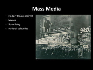 Culture In the 1920s | PPTX