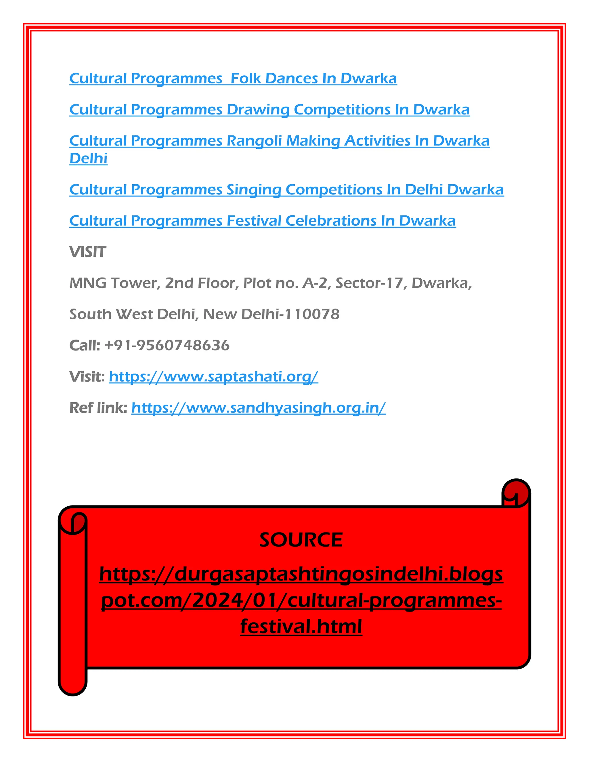 Culture Events Organisers In Dwarka Delhi.pdf