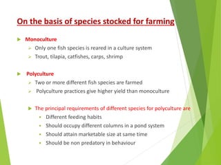 Culture fishery | PPTX