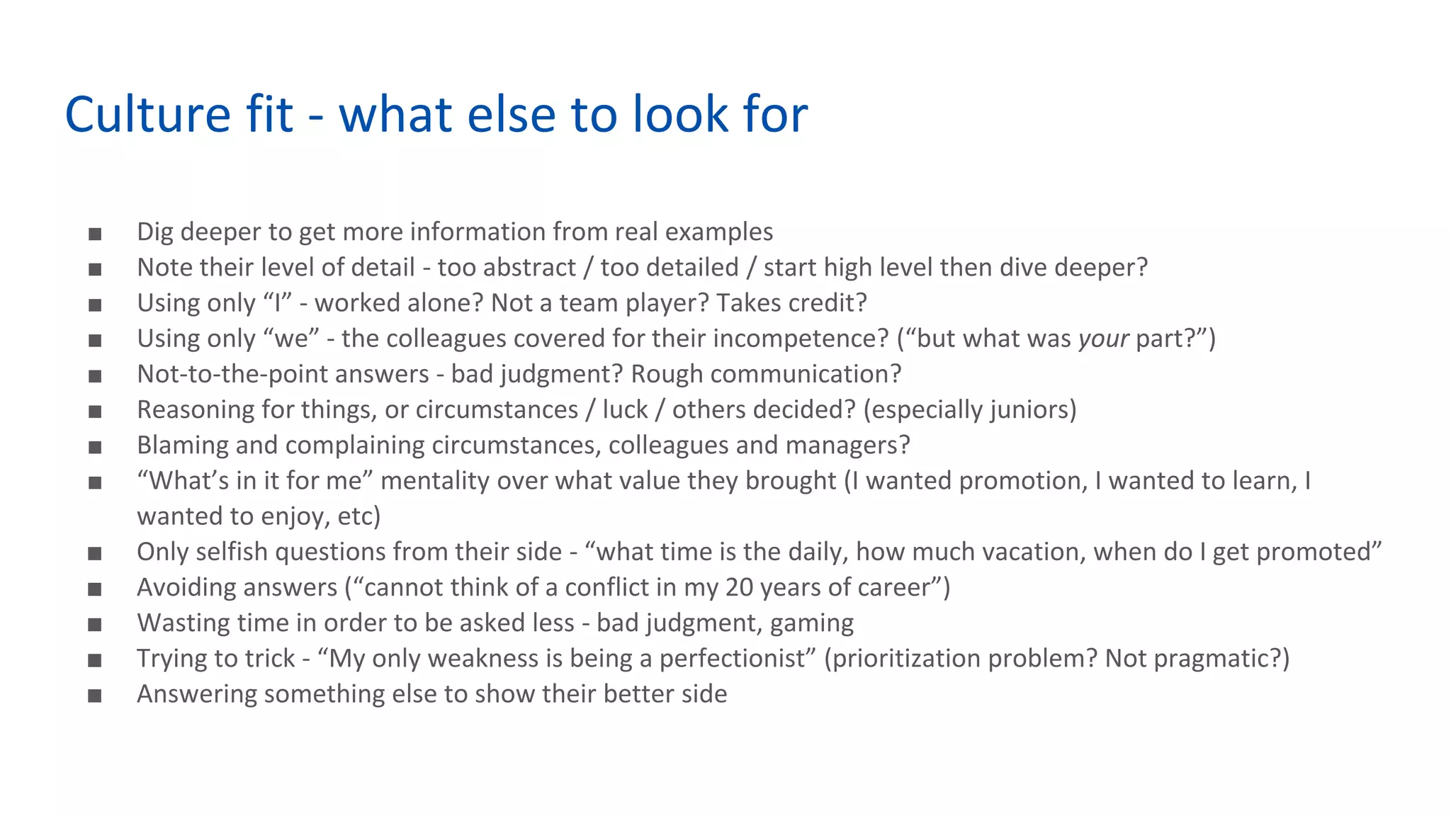 Culture fit interview | PPT