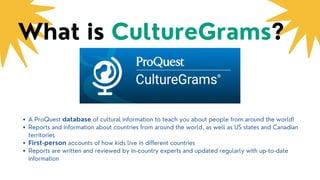 CultureGrams | PPT