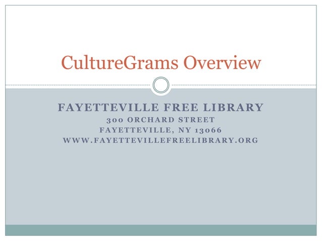 Culture Grams Overview | PPTX