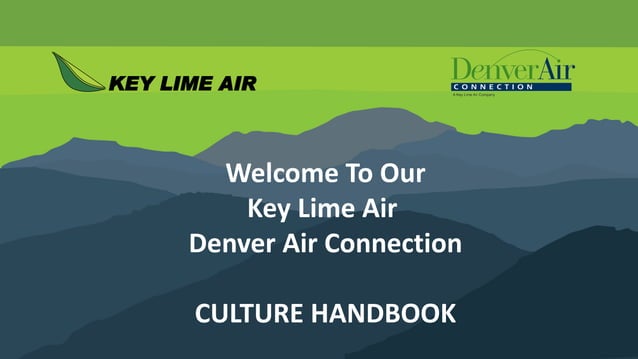 Key Lime Air -Denver Air Connection Culture Handbook | PPT